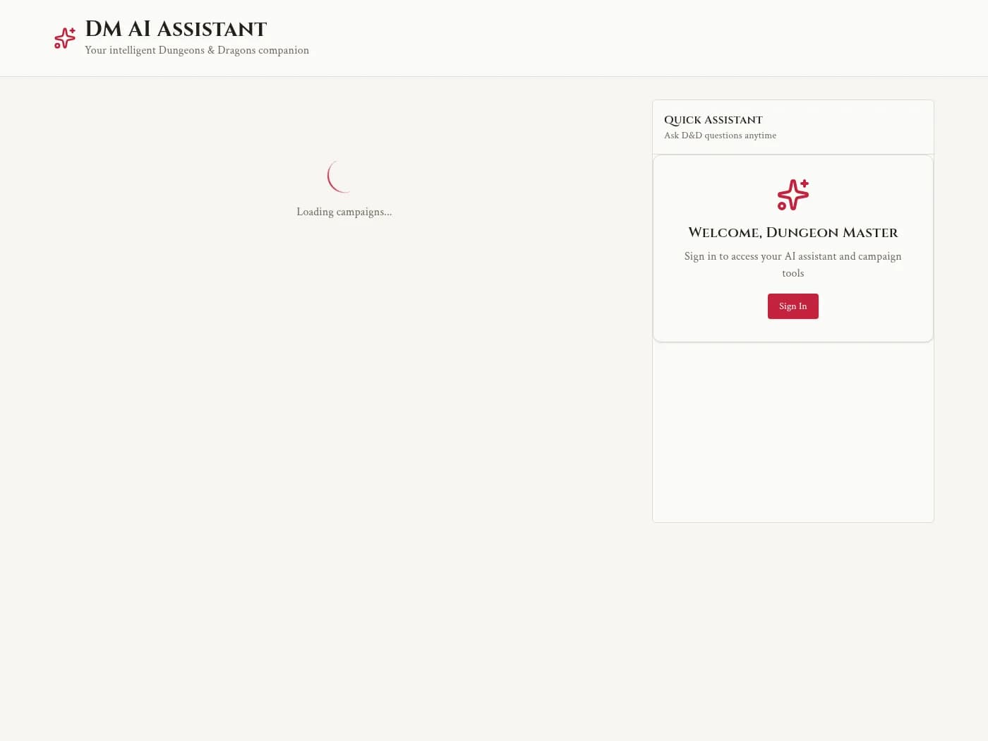 Dungeon Master AI Assistant for D&D Campaigns