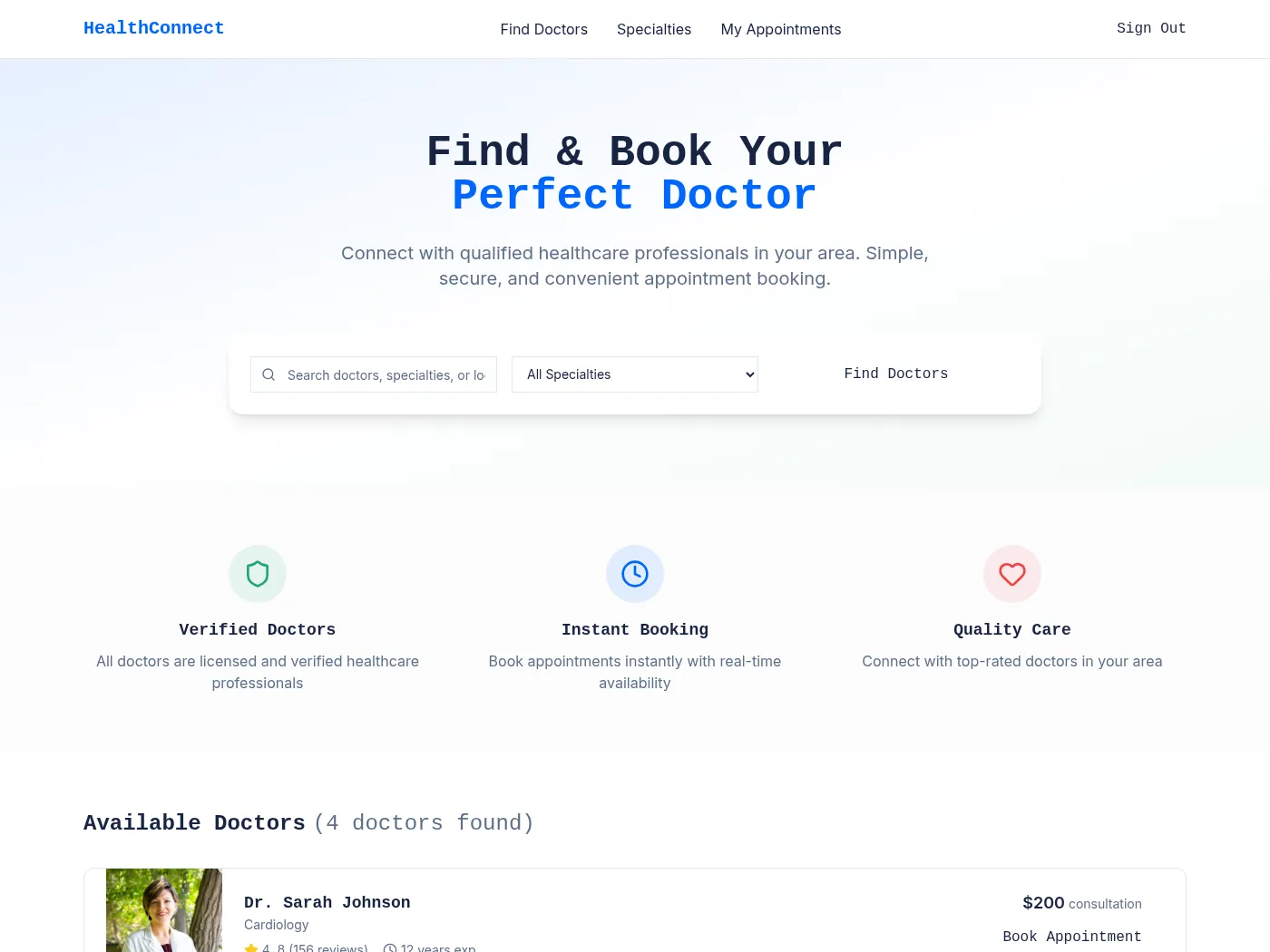 Doctor Appointment Booking Website