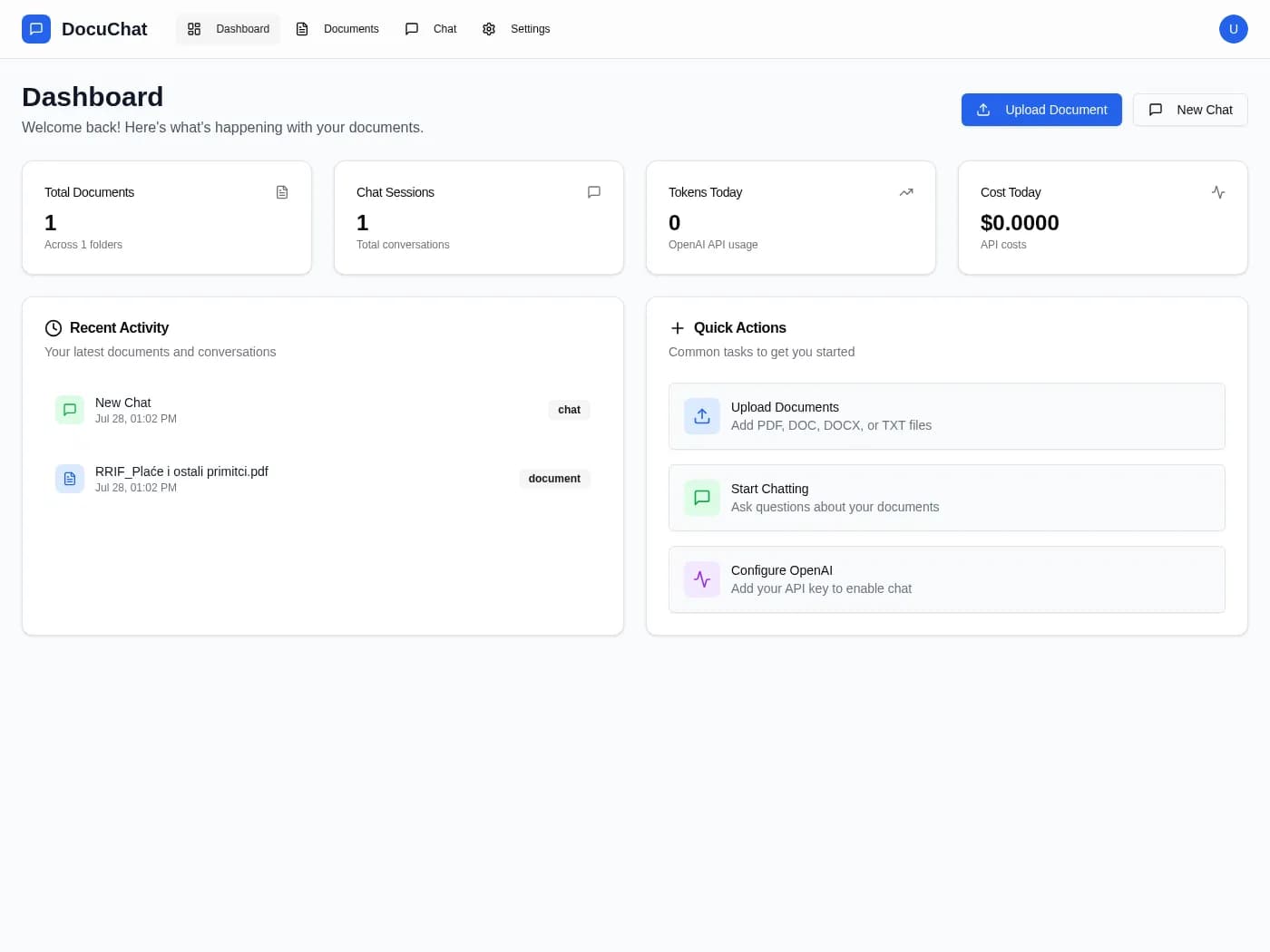 DocuChat SaaS: Conversational Document Management Platform