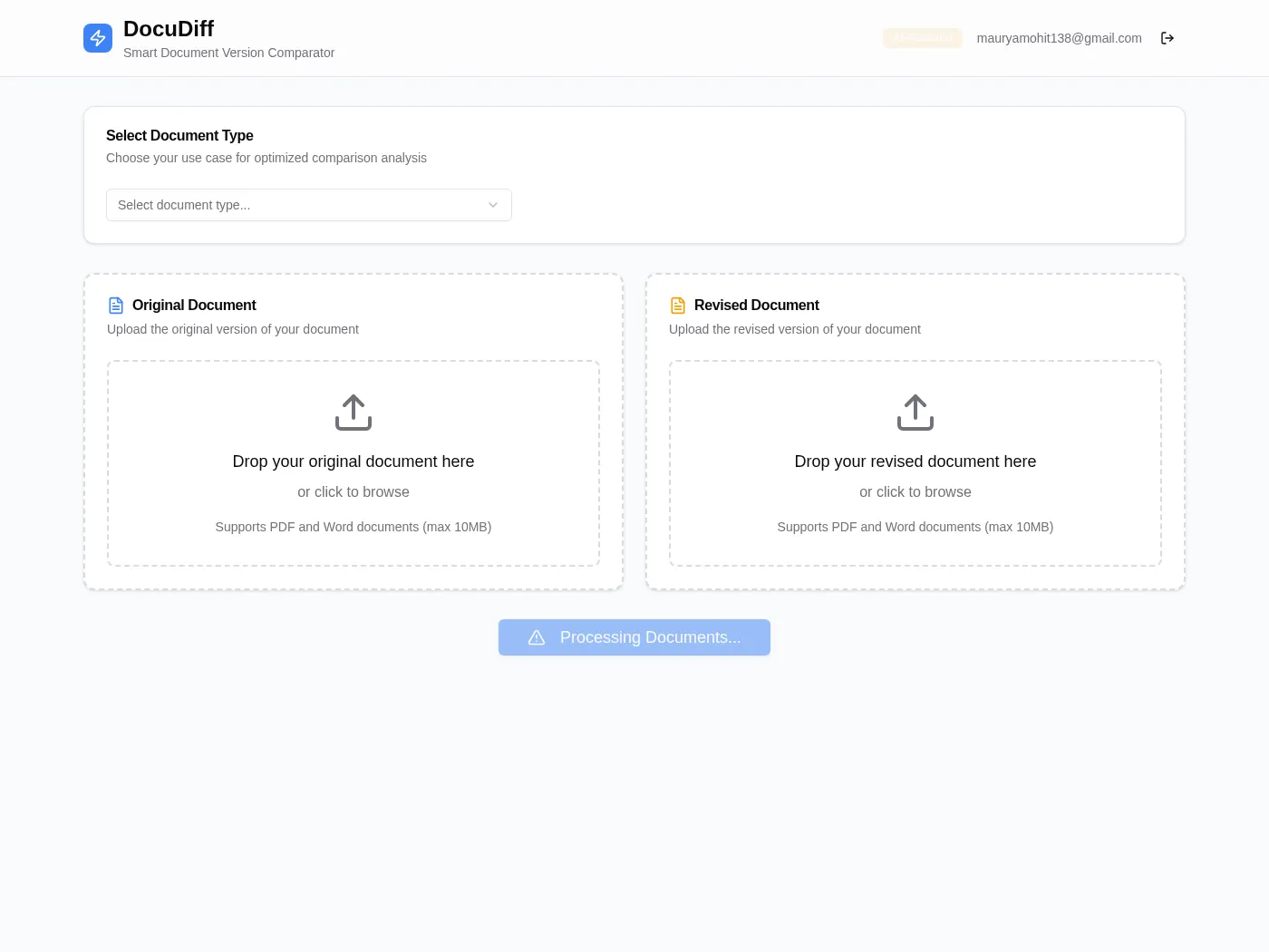 DocuDiff — Smart Document Version Comparator