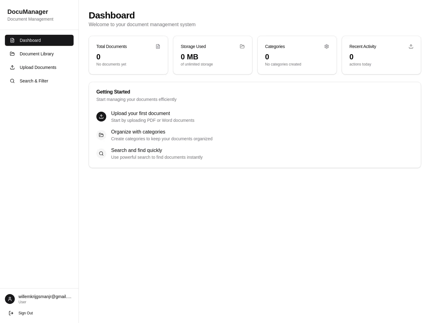 DocuManager: Document Management System for PDF and Word Files