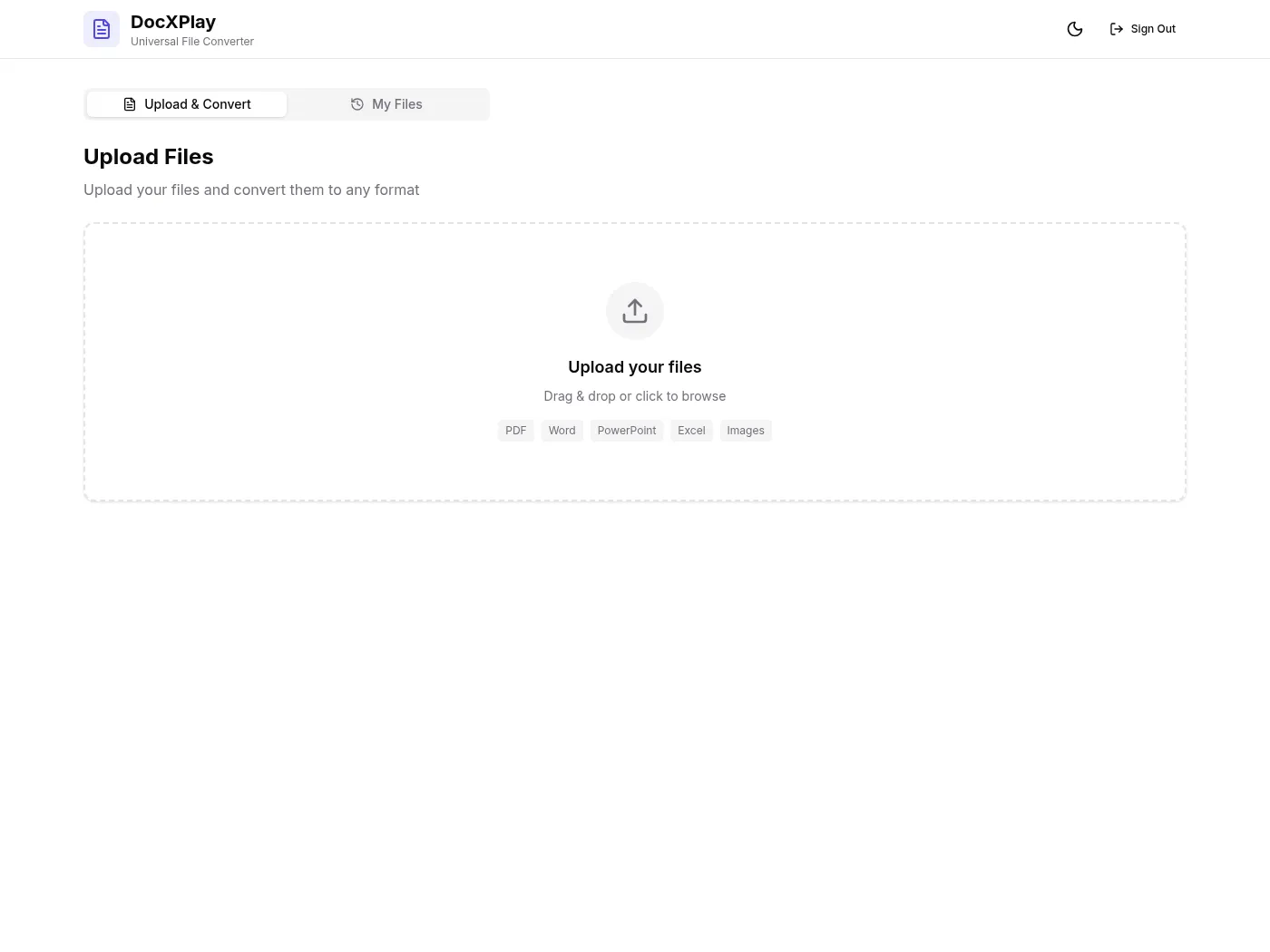 DocXPlay – Universal File Converter & Editor with Cloud and Video Support