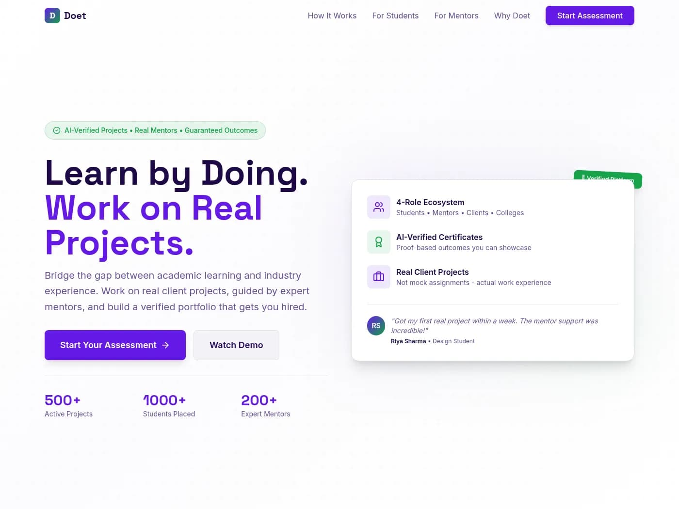 Doet: AI-Powered Experiential Learning Platform