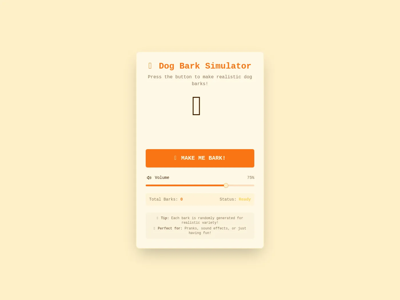 Dog Bark Simulator