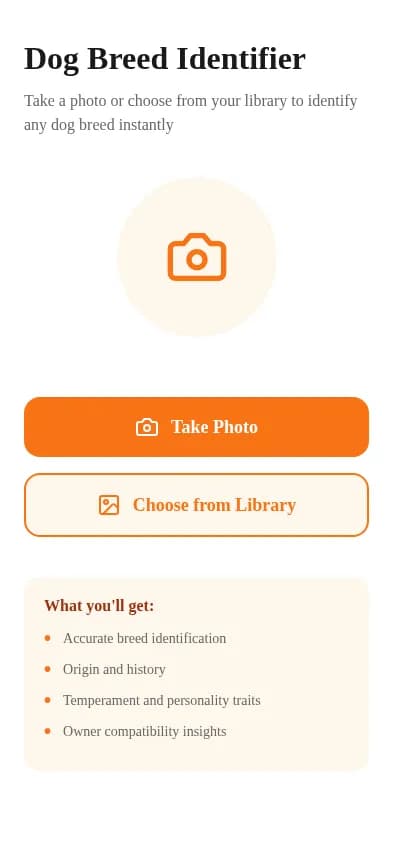 Dog Breed Identifier & Analyzer Mobile App