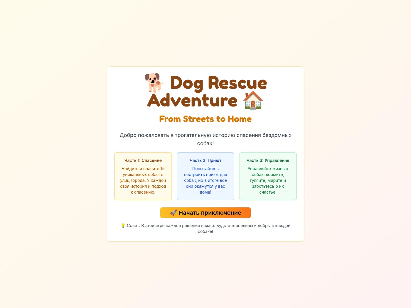Dog Rescue Adventure: From Streets to Home