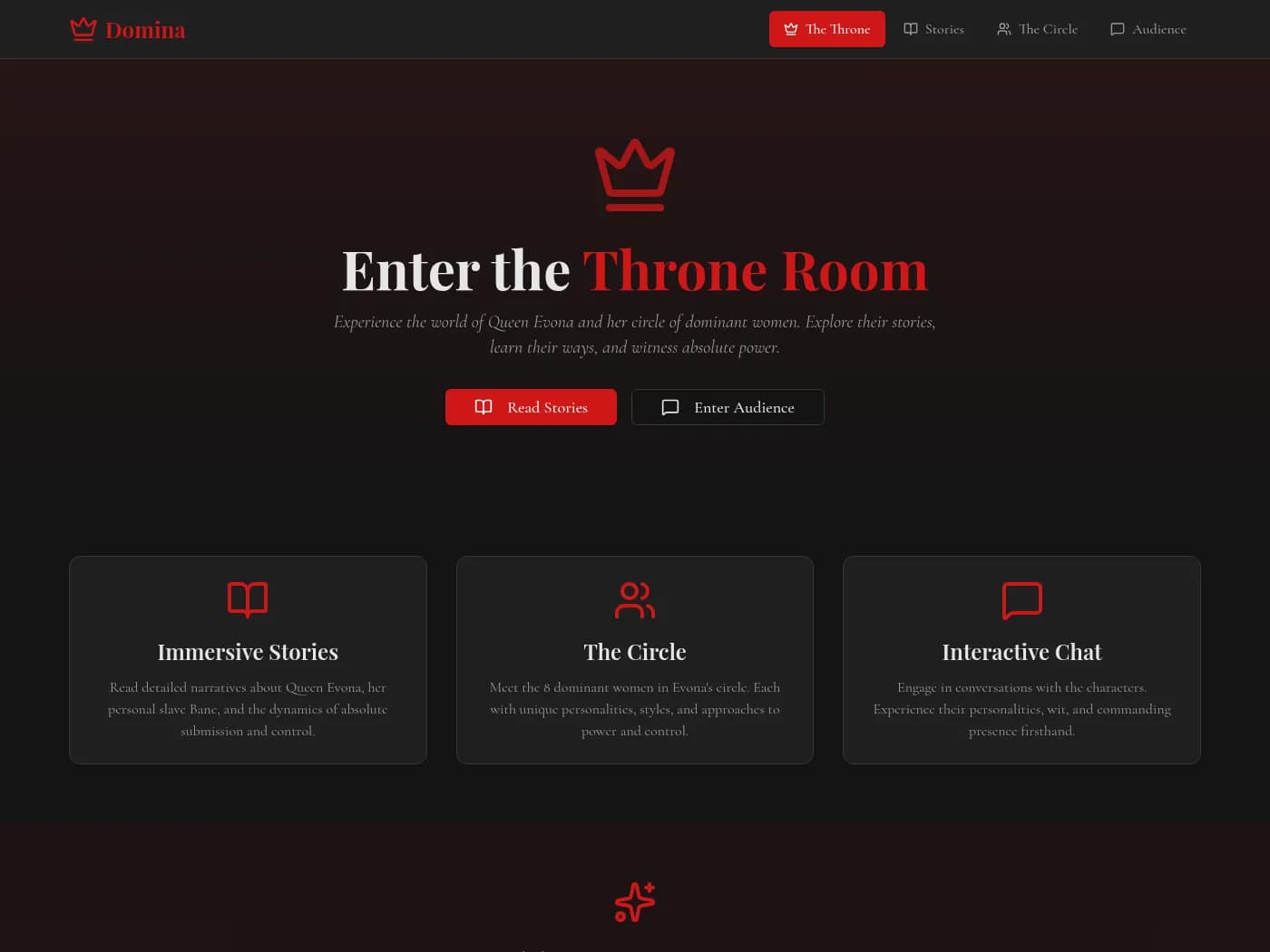 Domina Interactive Story & Chat App