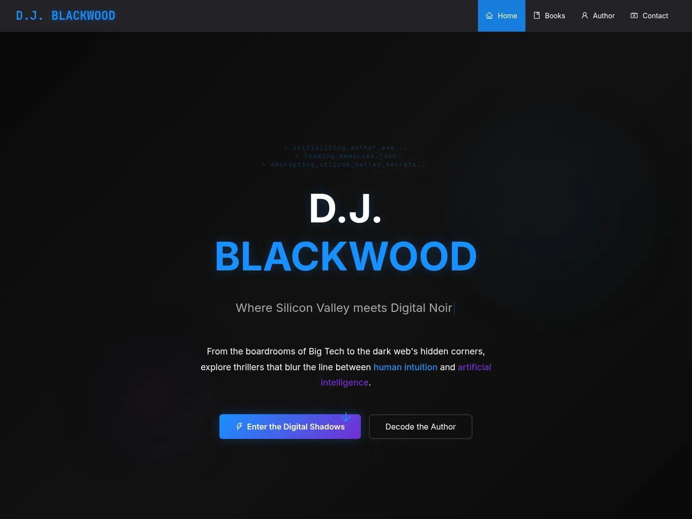 Books: Mysterious AI-Human Tech Thriller Publishing Platform