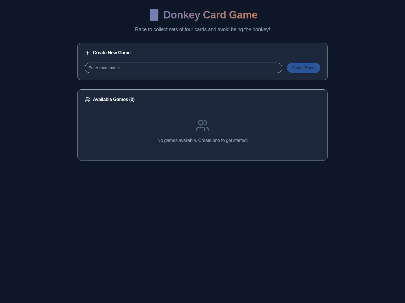 Donkey Card Game Online
