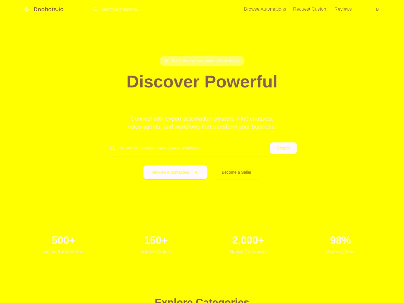 Doobots.io - Automation Marketplace Platform