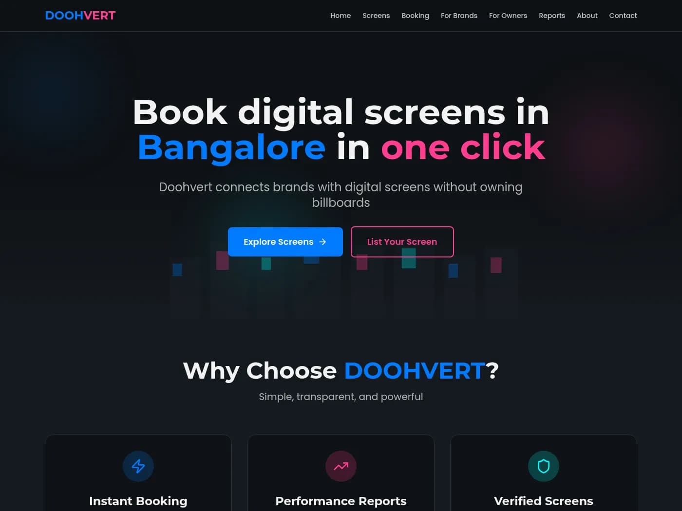 DOOHVERT Futuristic Digital Billboard Advertising Platform