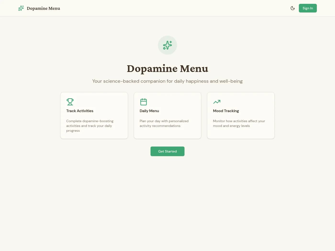 Dopamine Menu: Science-Based Daily Happiness App