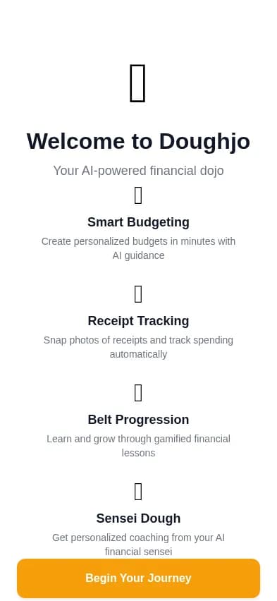 Doughjo: Mobile AI Budgeting & Financial Coaching App