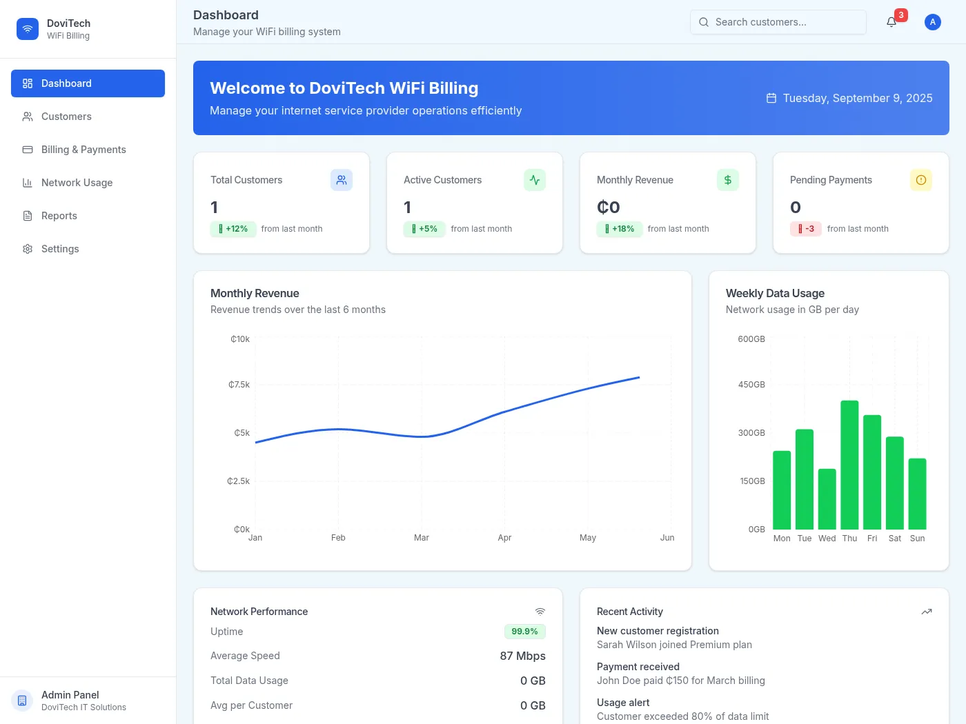 DoviTech WiFi Billing System
