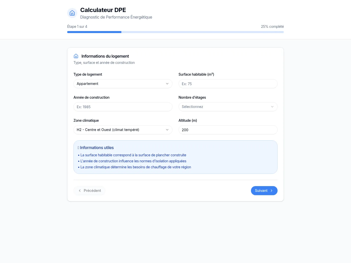 DPE Calculator Web App