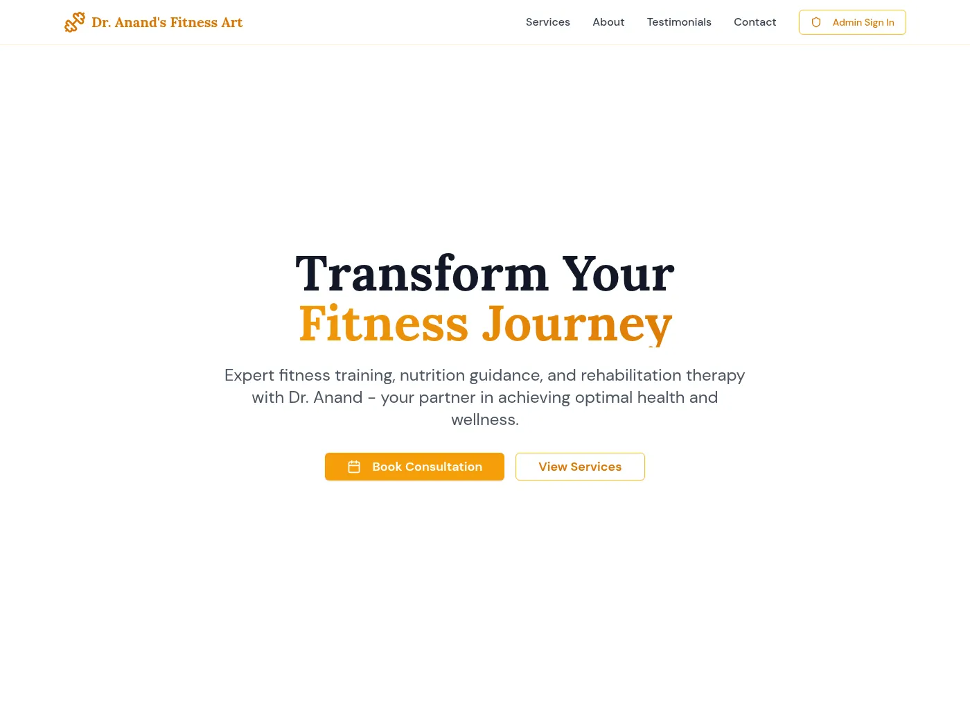 Dr. Anand's Fitness Art Enhanced Business Platform