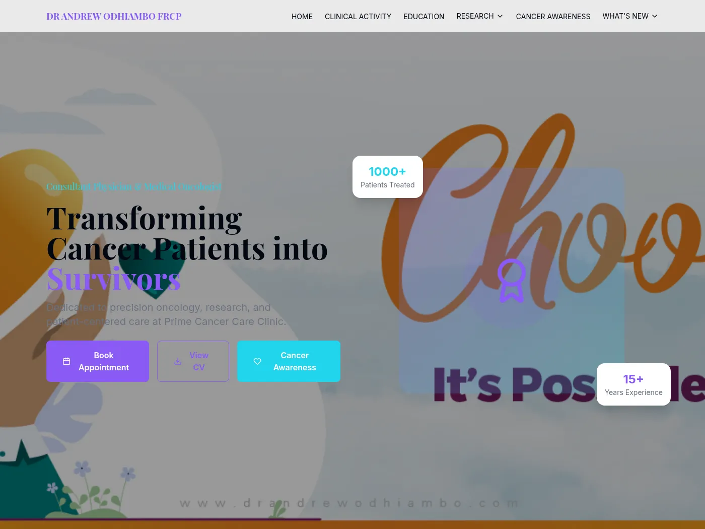 Dr. Andrew Odhiambo – Modern Personal Medical Website