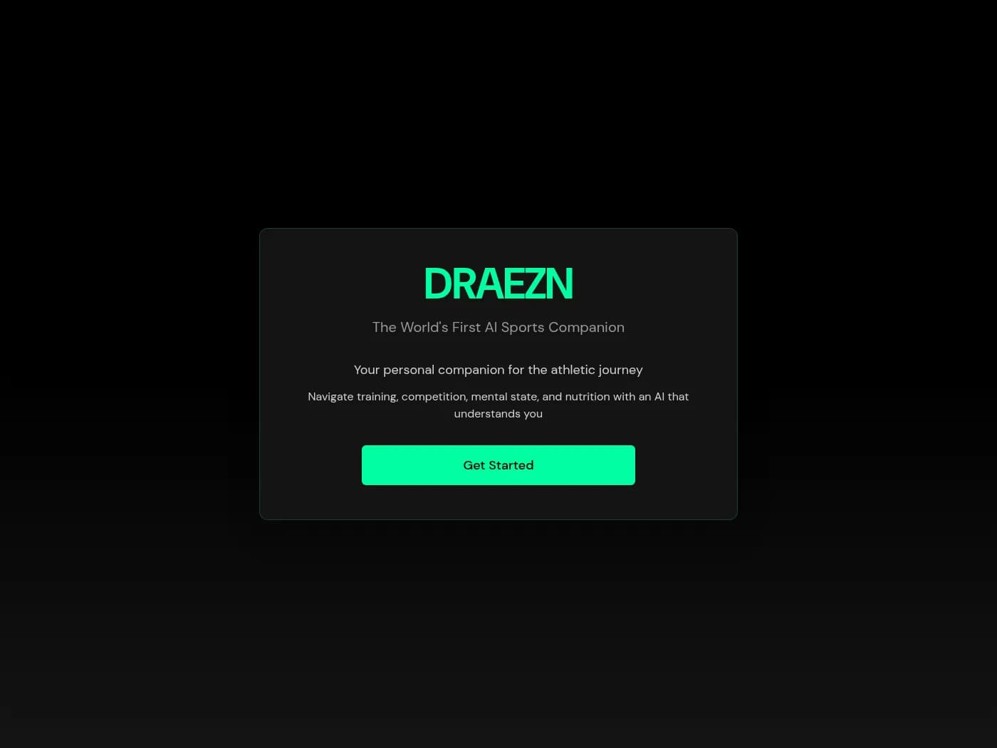 DRAEZN — The World’s First AI Sports Companion MVP