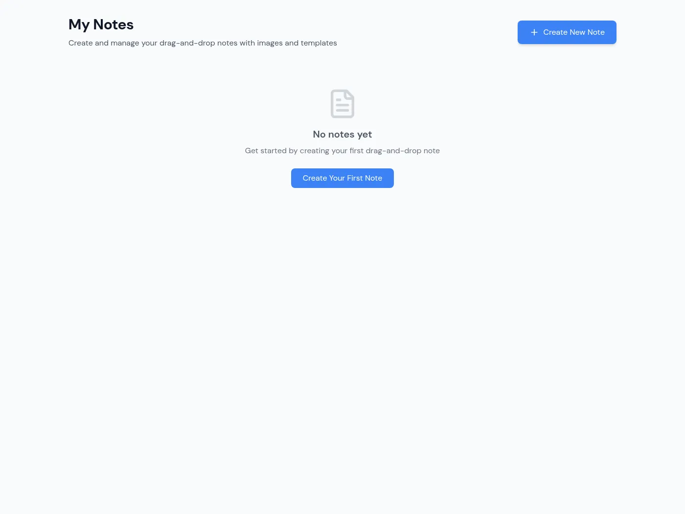 Drag & Drop Note Taker with Images and Templates