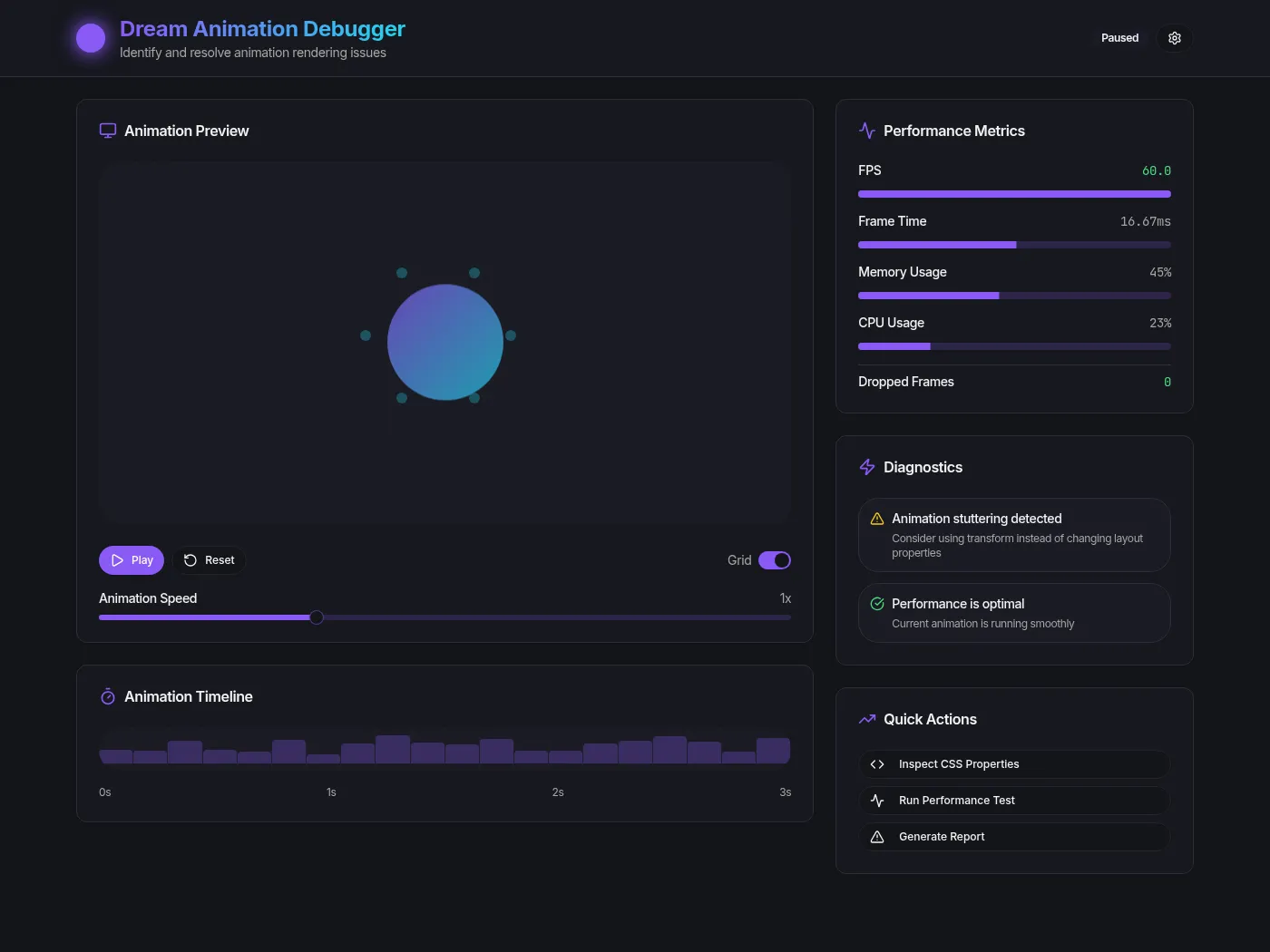 Dream Animation Debugger