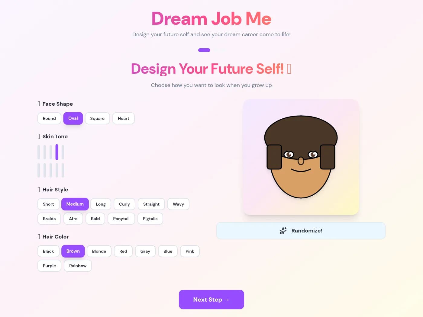 Dream Job Me: Kid-Friendly Cartoon Avatar & Dream Job Creator