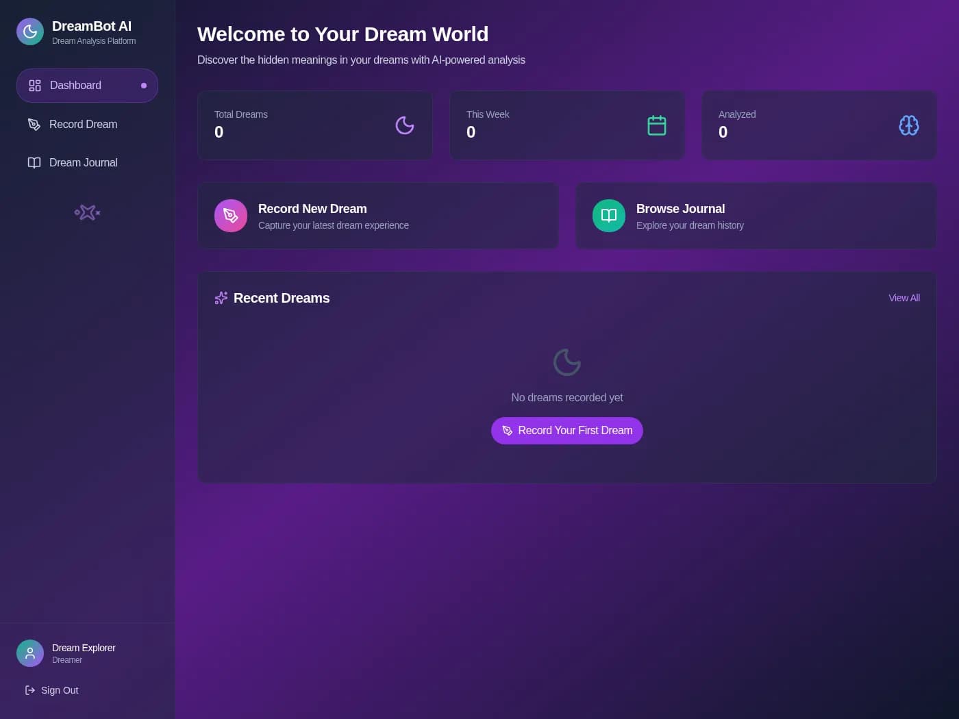DreamBot AI: Dream Analysis Platform (Remix)