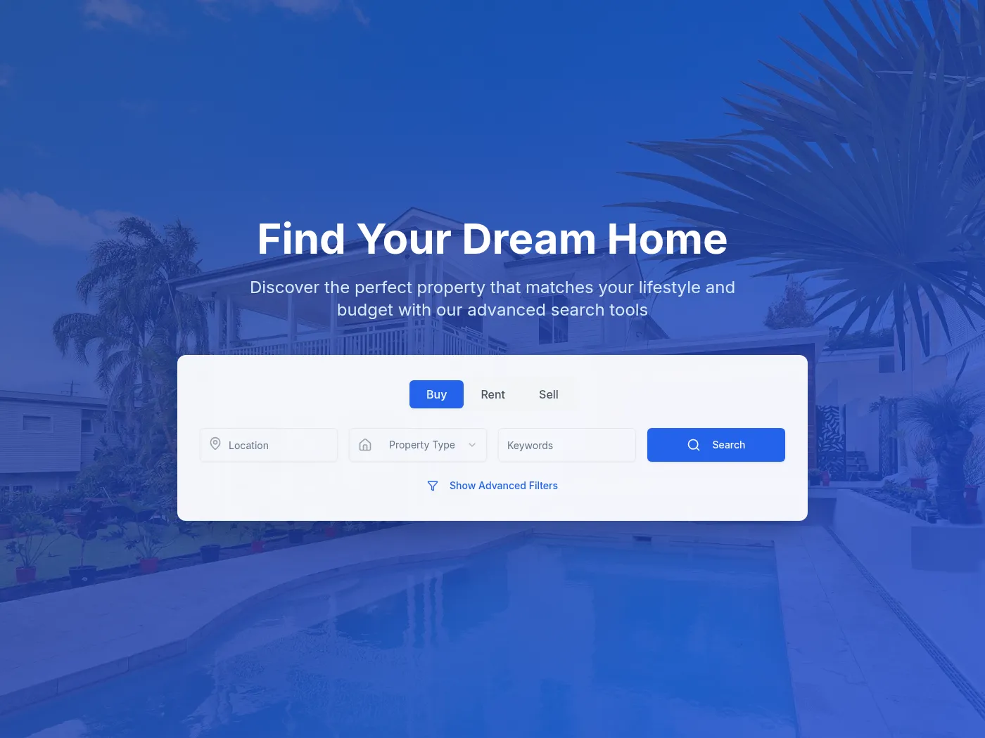 DreamHome Real Estate Landing Page