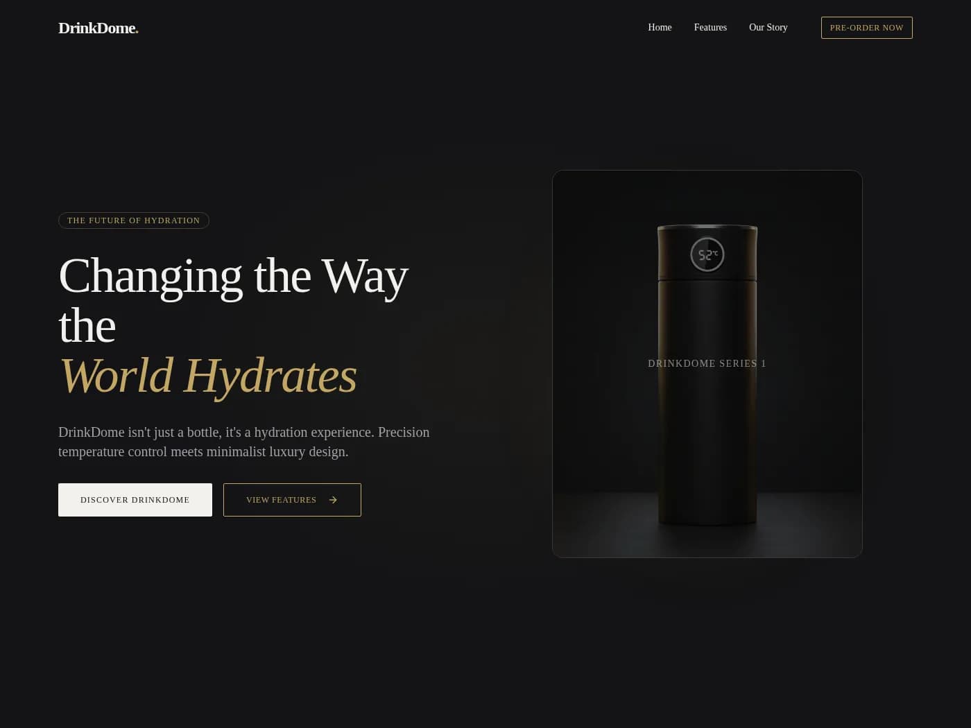 DrinkDome Luxury Brand Website