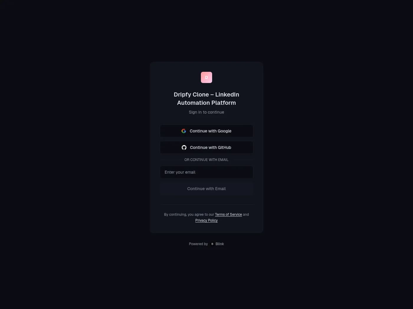 Dripfy Clone – LinkedIn Automation Platform
