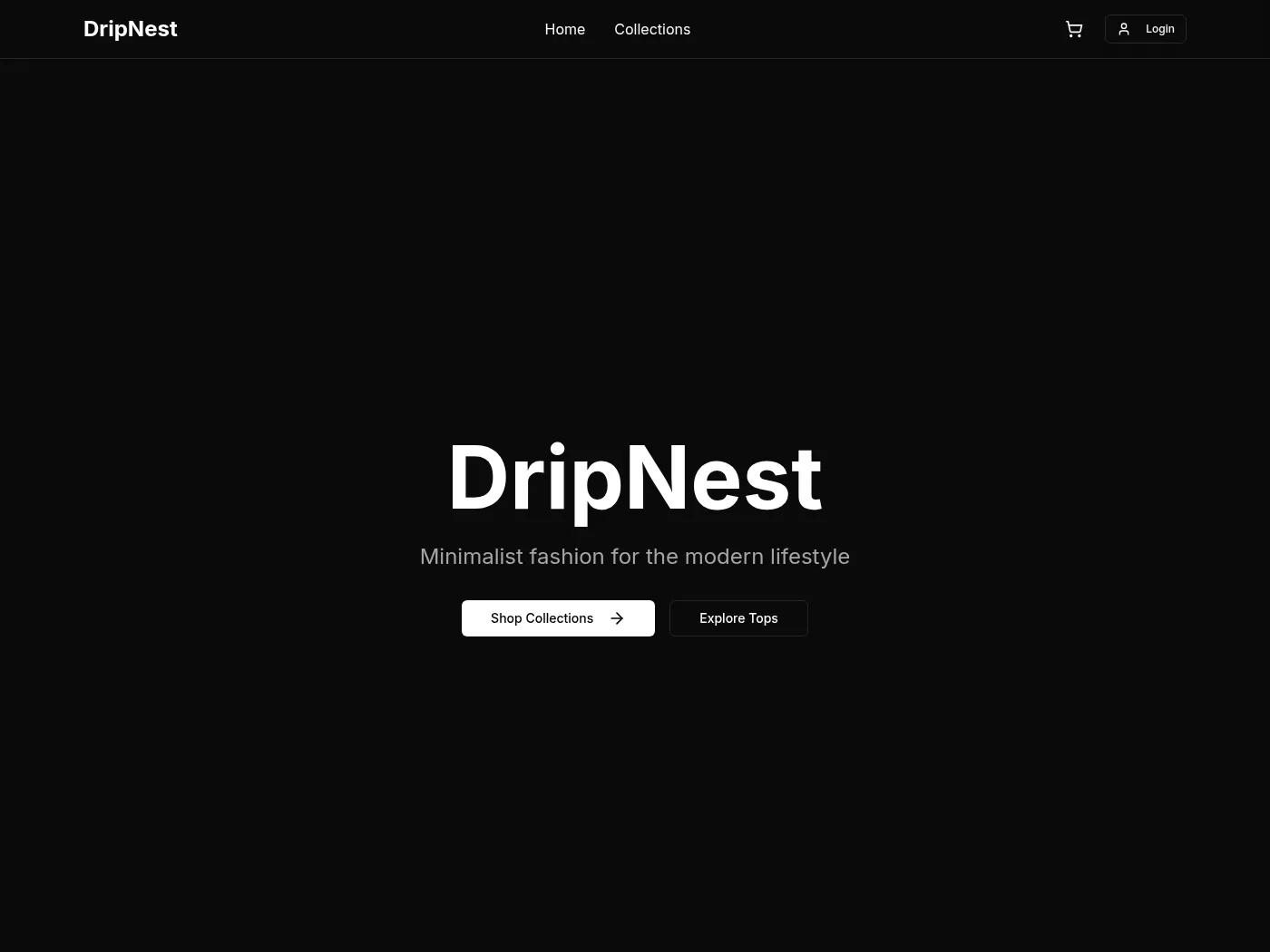DripNest Minimalist E-Commerce Platform