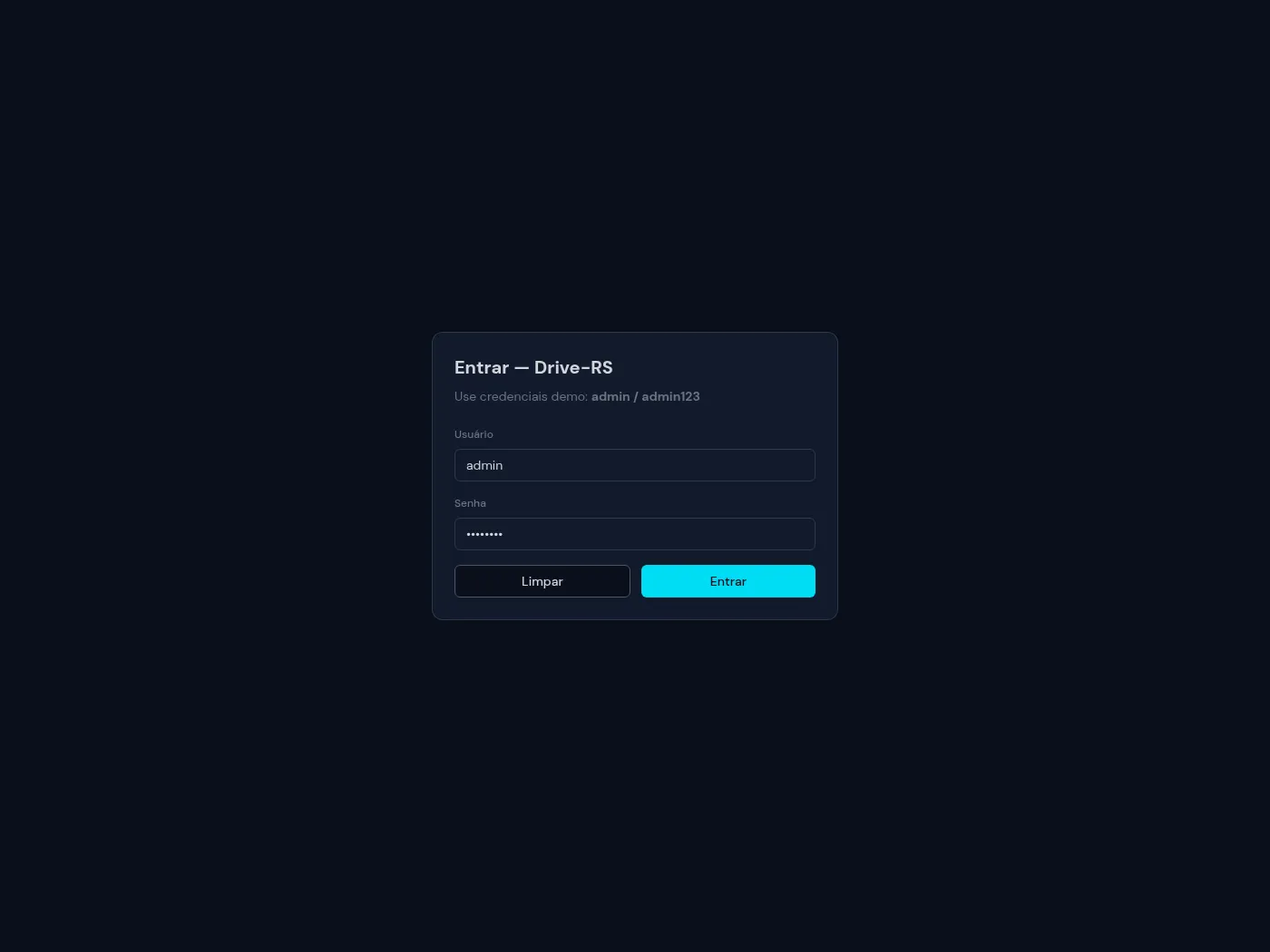 Drive-RS Admin Dashboard