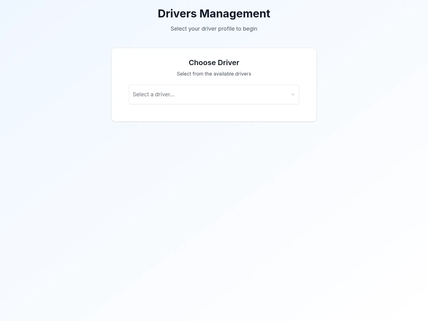 Drivers Management App for Transportation Departments