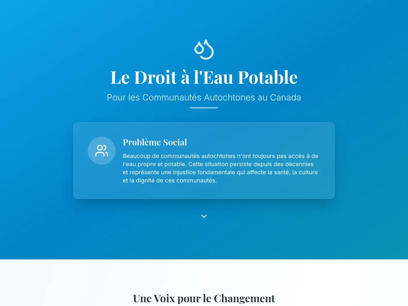 Droit à l’eau potable pour les communautés autochtones : Informer, sensibiliser et influencer