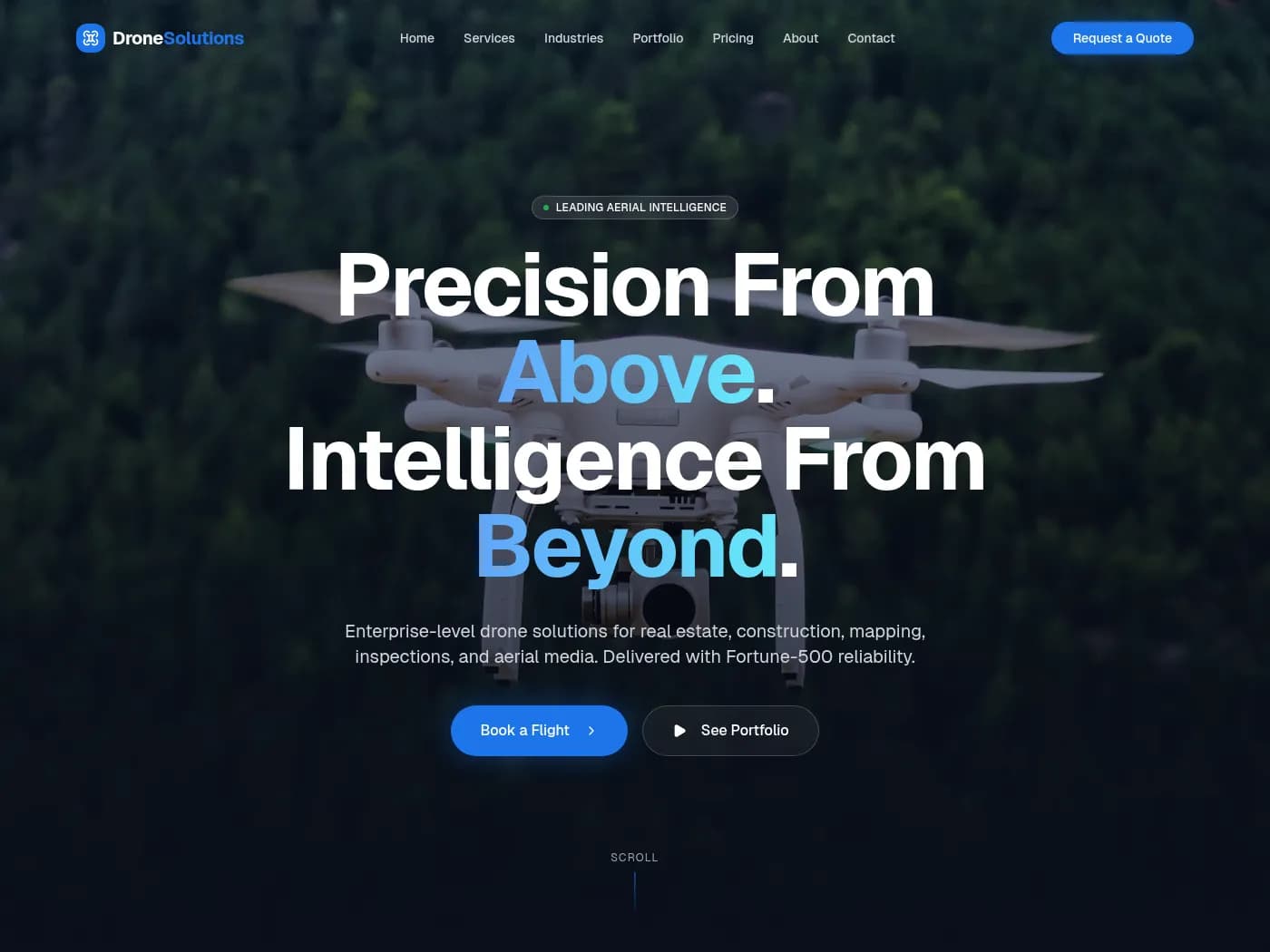 DroneSolutions Fortune-500 Luxury Website