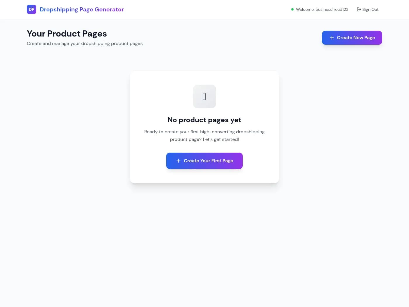 Dropshipping Product Page Generator