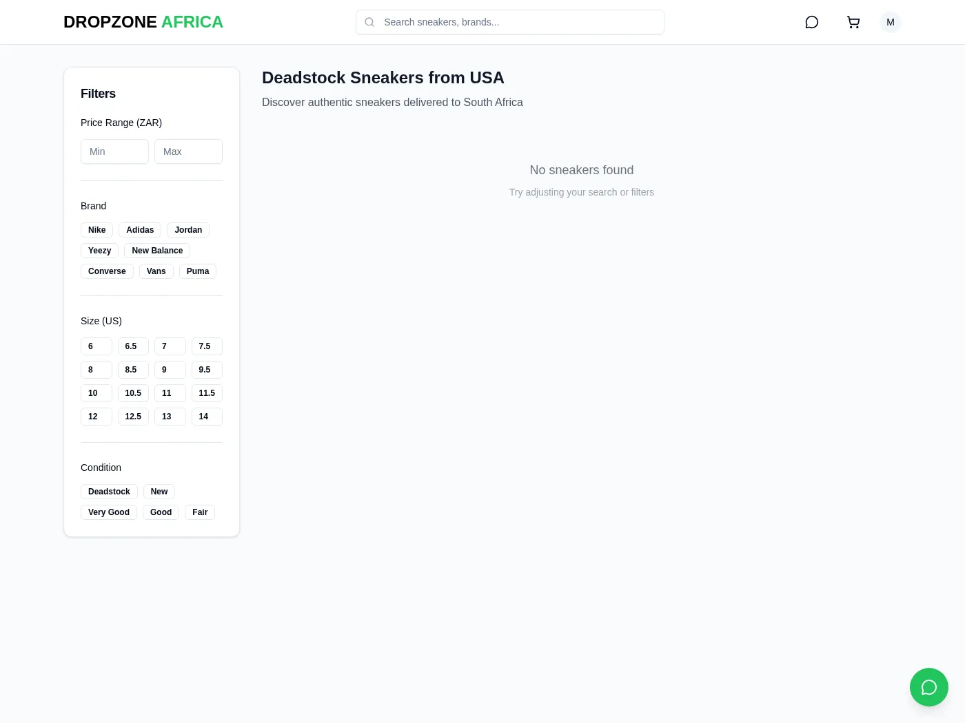 DropZone Africa: USA-to-SA Sneaker Marketplace
