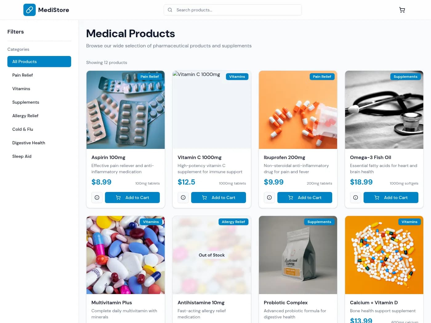 Drug Product Showcase Website