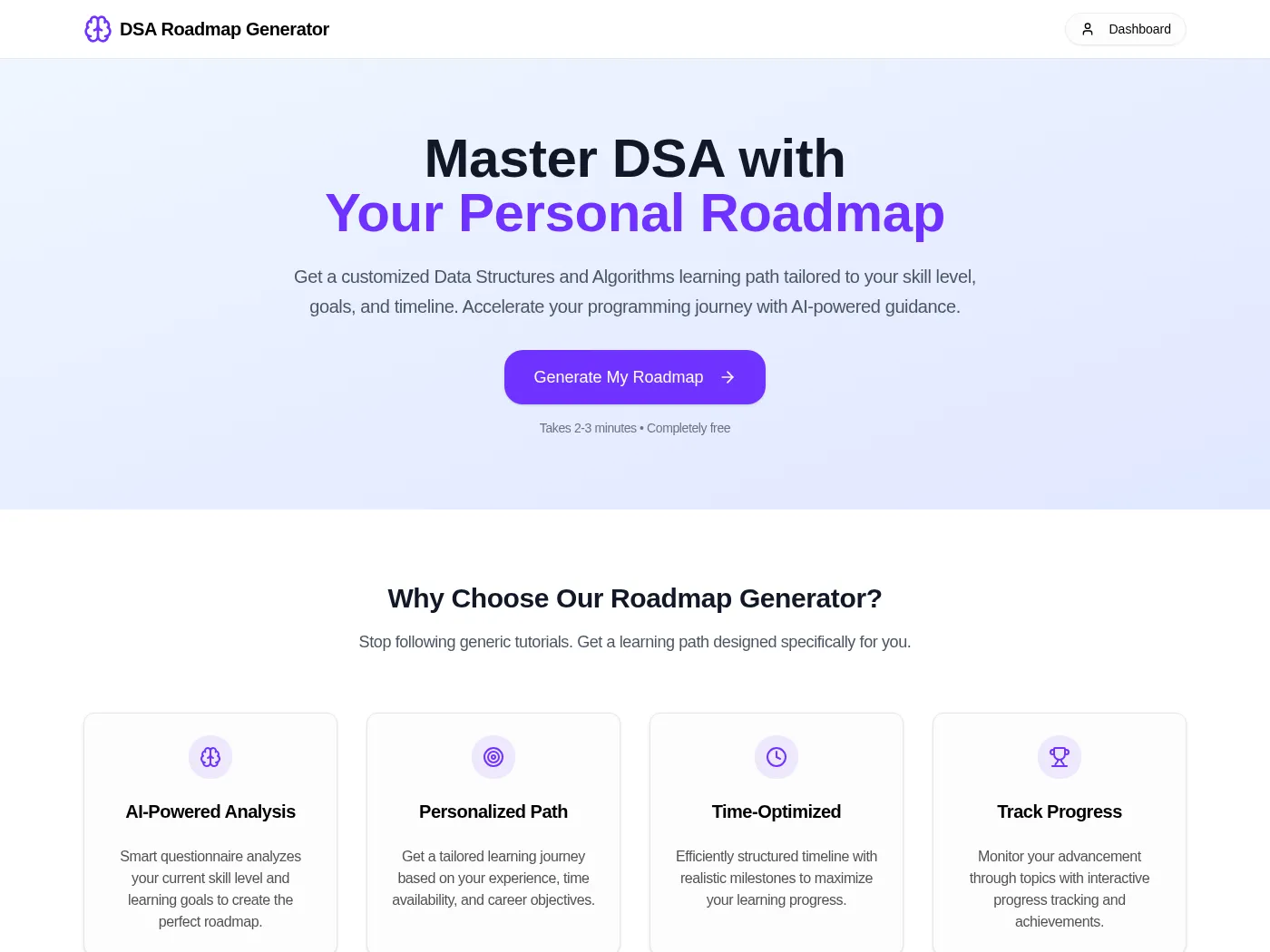 Personalized DSA Roadmap Generator