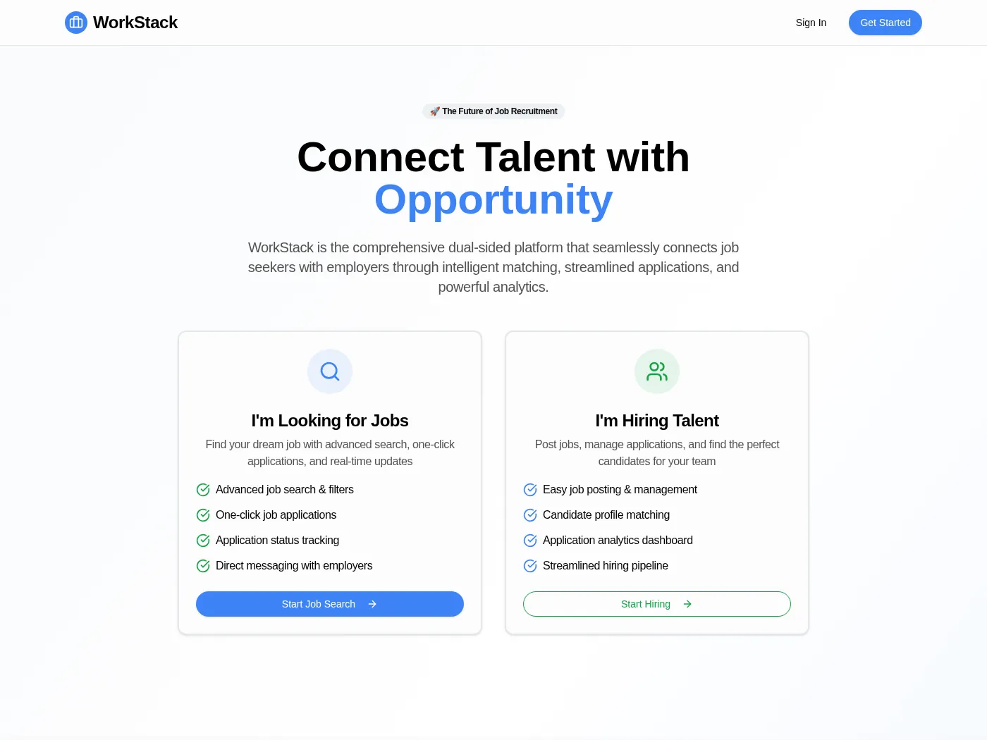 Dual-Sided Job Recruitment Platform
