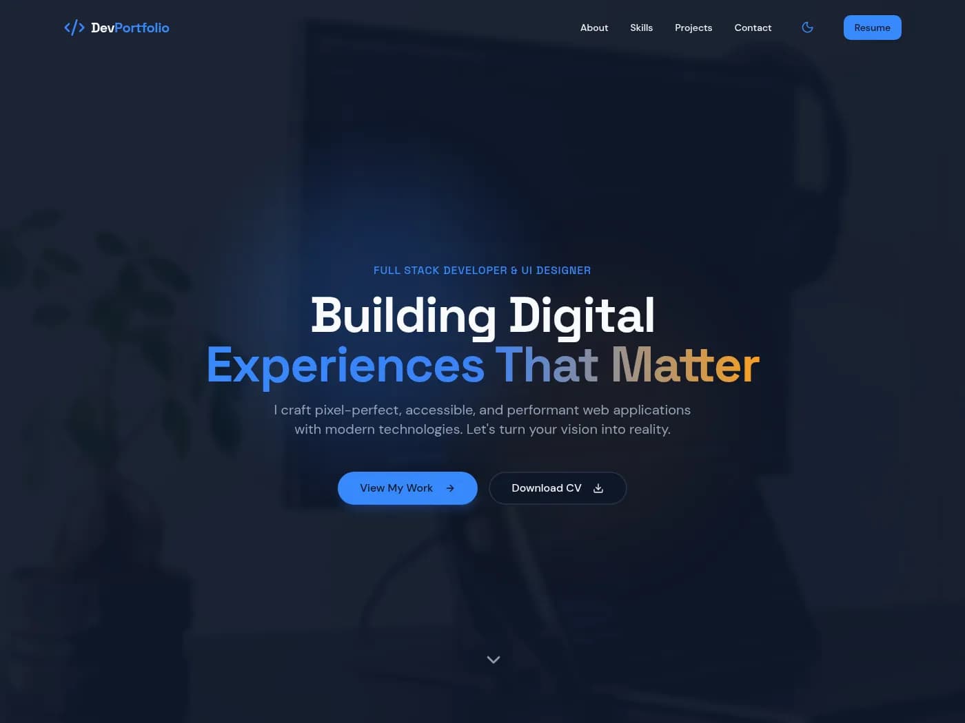 Dual-Theme Personal Portfolio