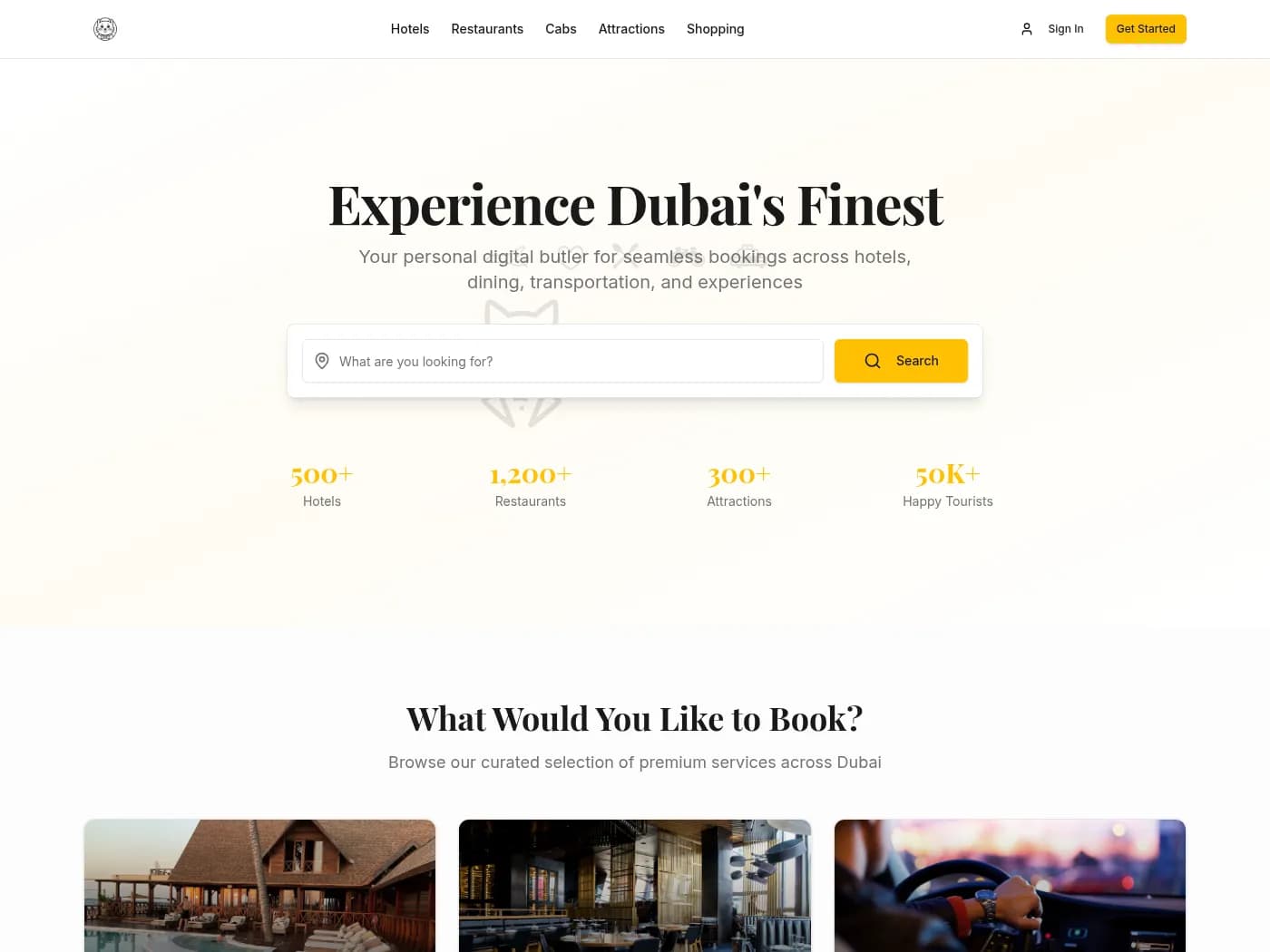 Dubai Tourist Hub - One-Stop Booking Platform for Travelers