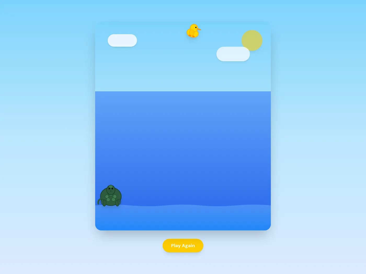 Cartoon Duck and Turtle Rescue Animation