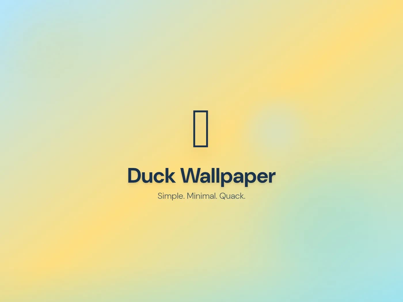 Minimal Duck Wallpaper Generator