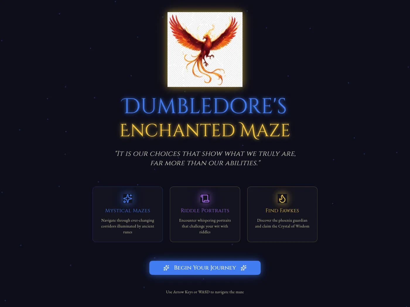 Dumbledore's Enchanted Maze Adventure