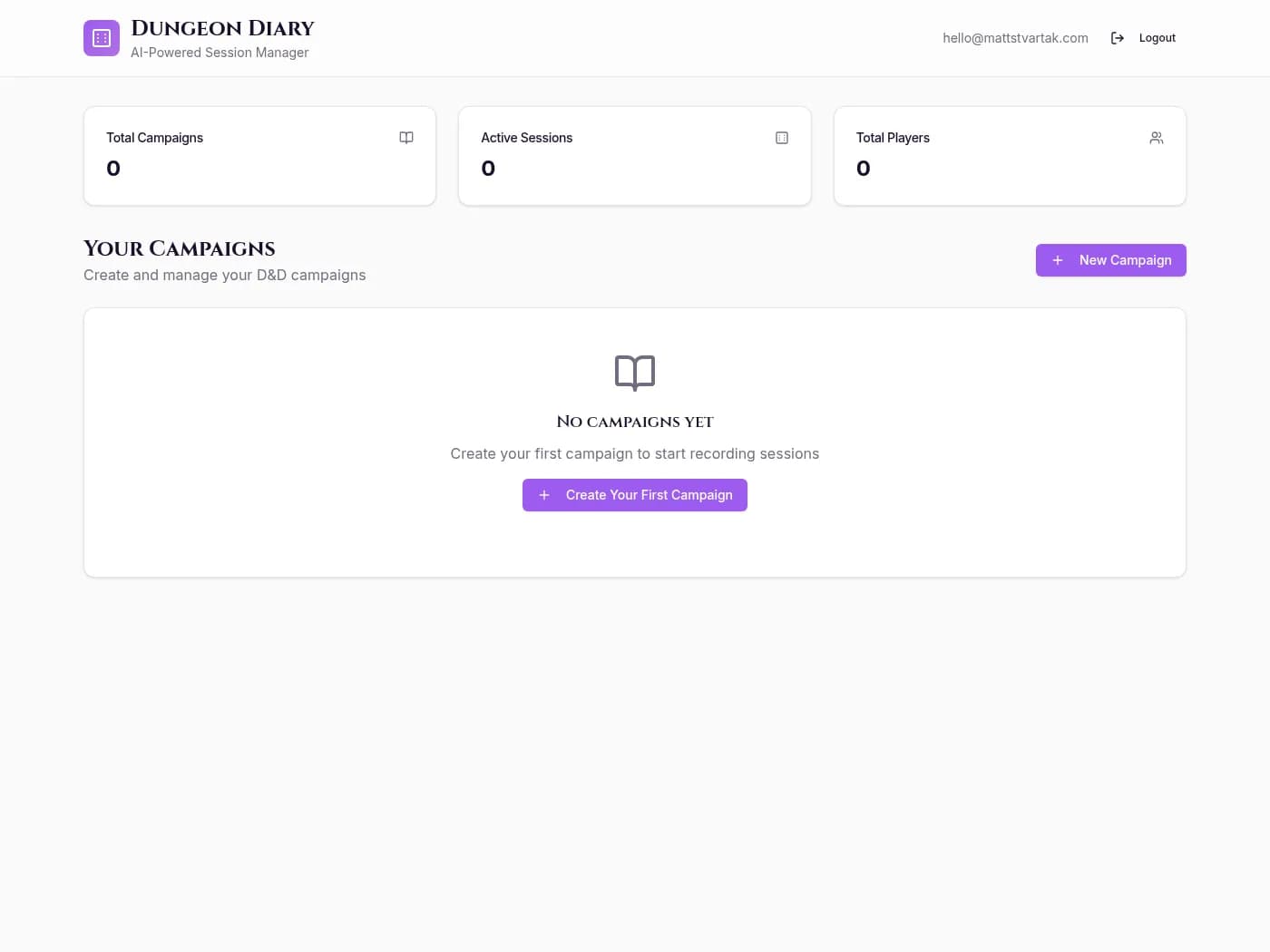 Dungeon Diary: AI-Powered D&D Session Manager