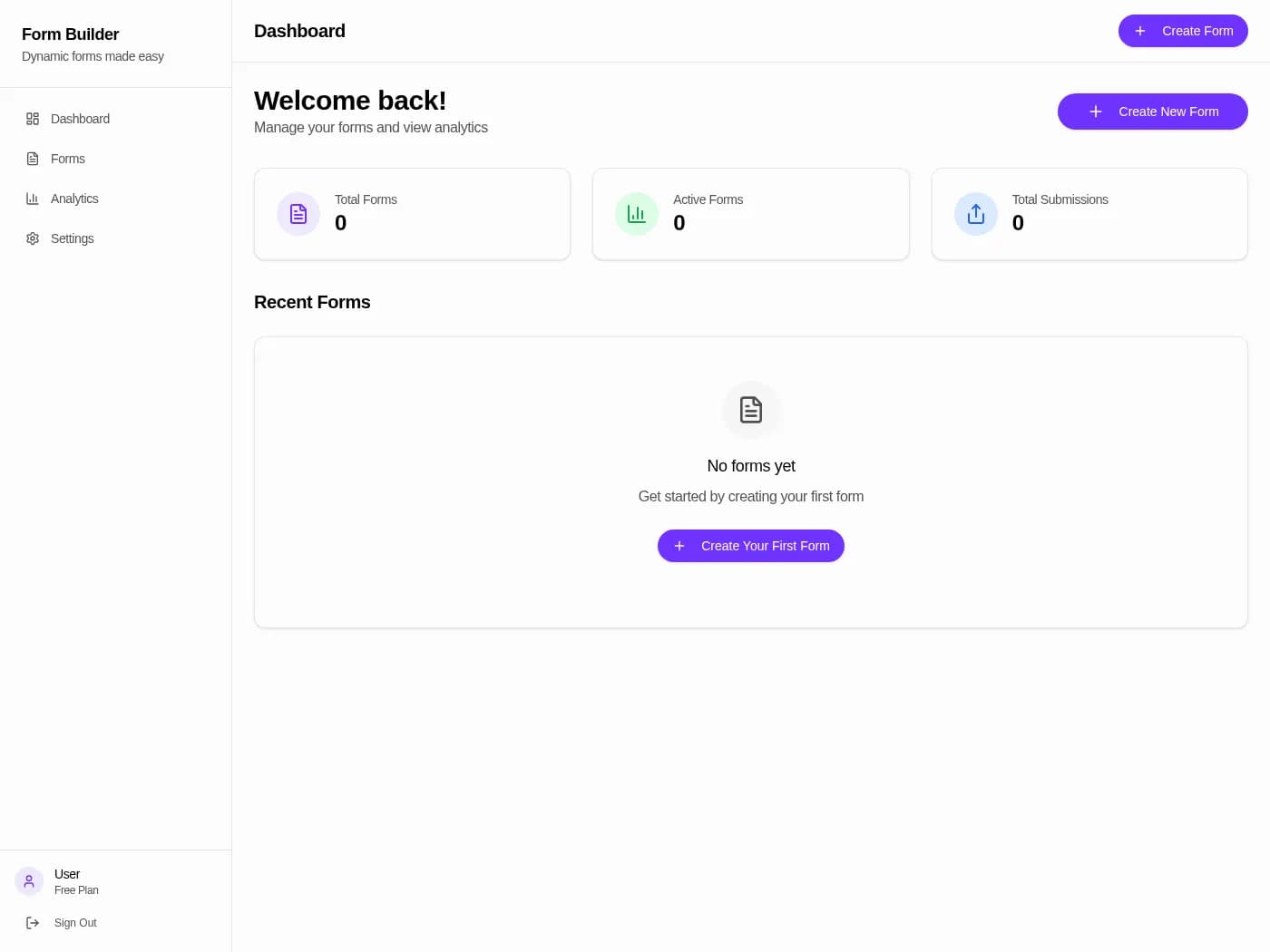 Dynamic Form Builder & Sharing Platform