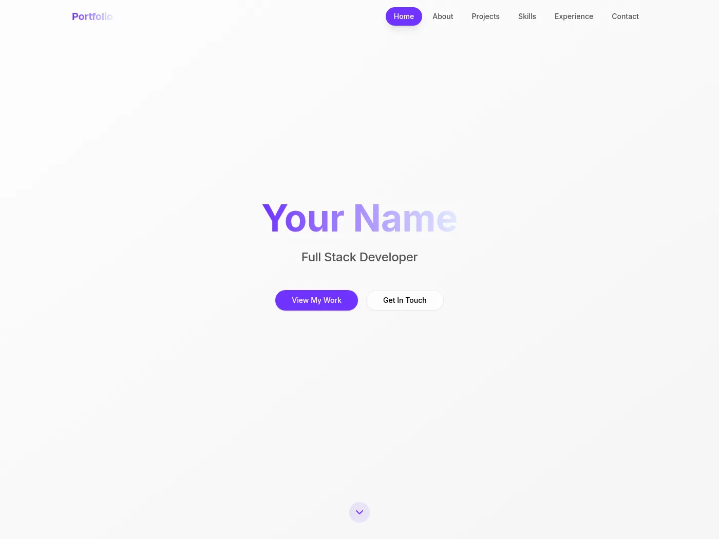 Dynamic Portfolio Website with Modern Design