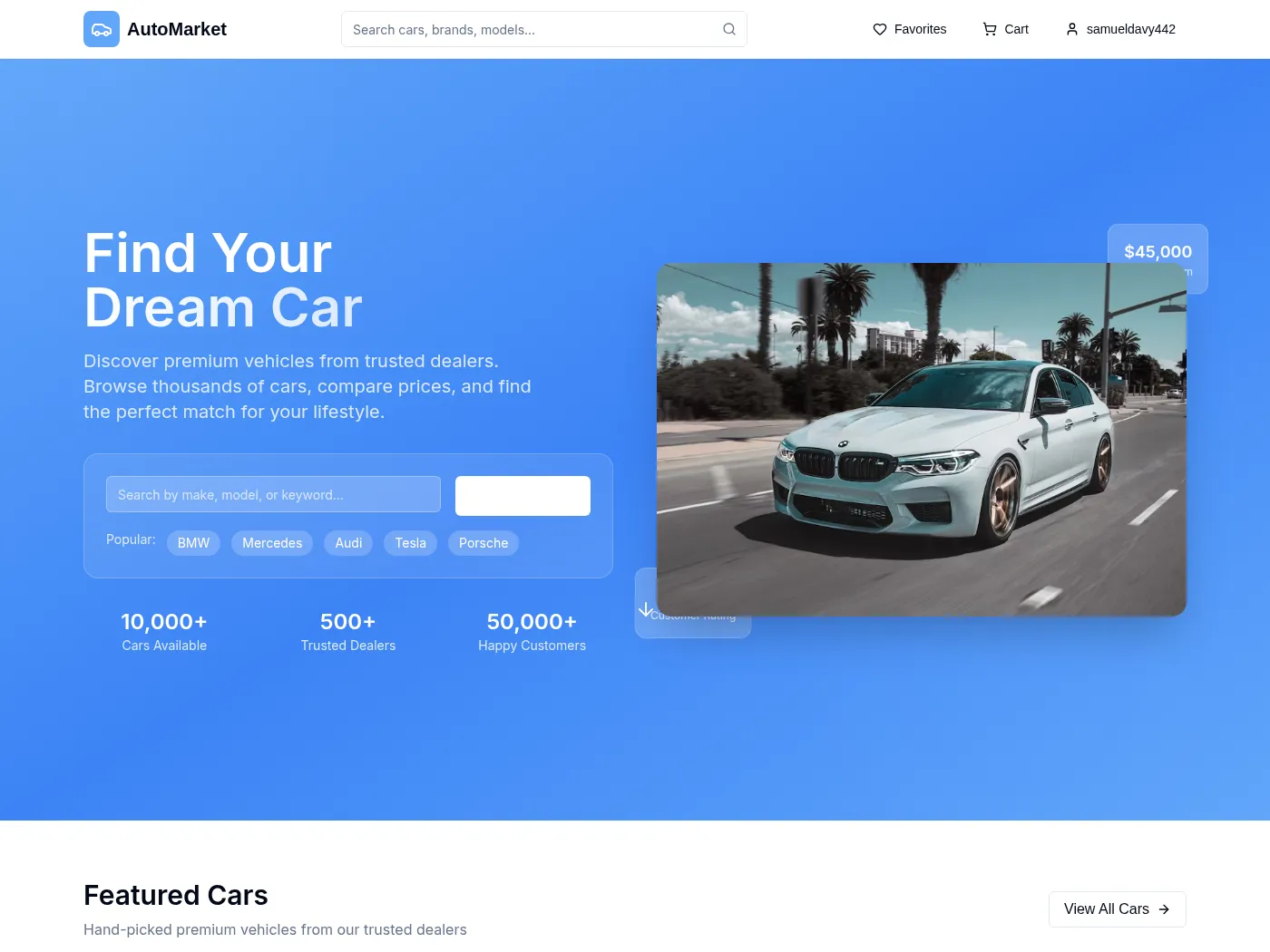 AutoMarket - E-commerce Platform for Cars
