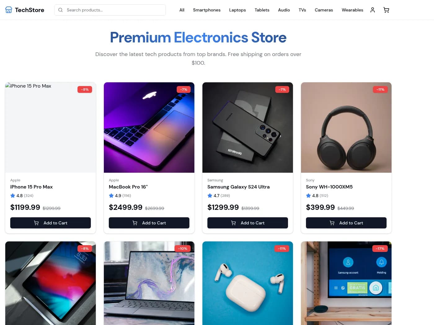 E-commerce Electronics Web Platform