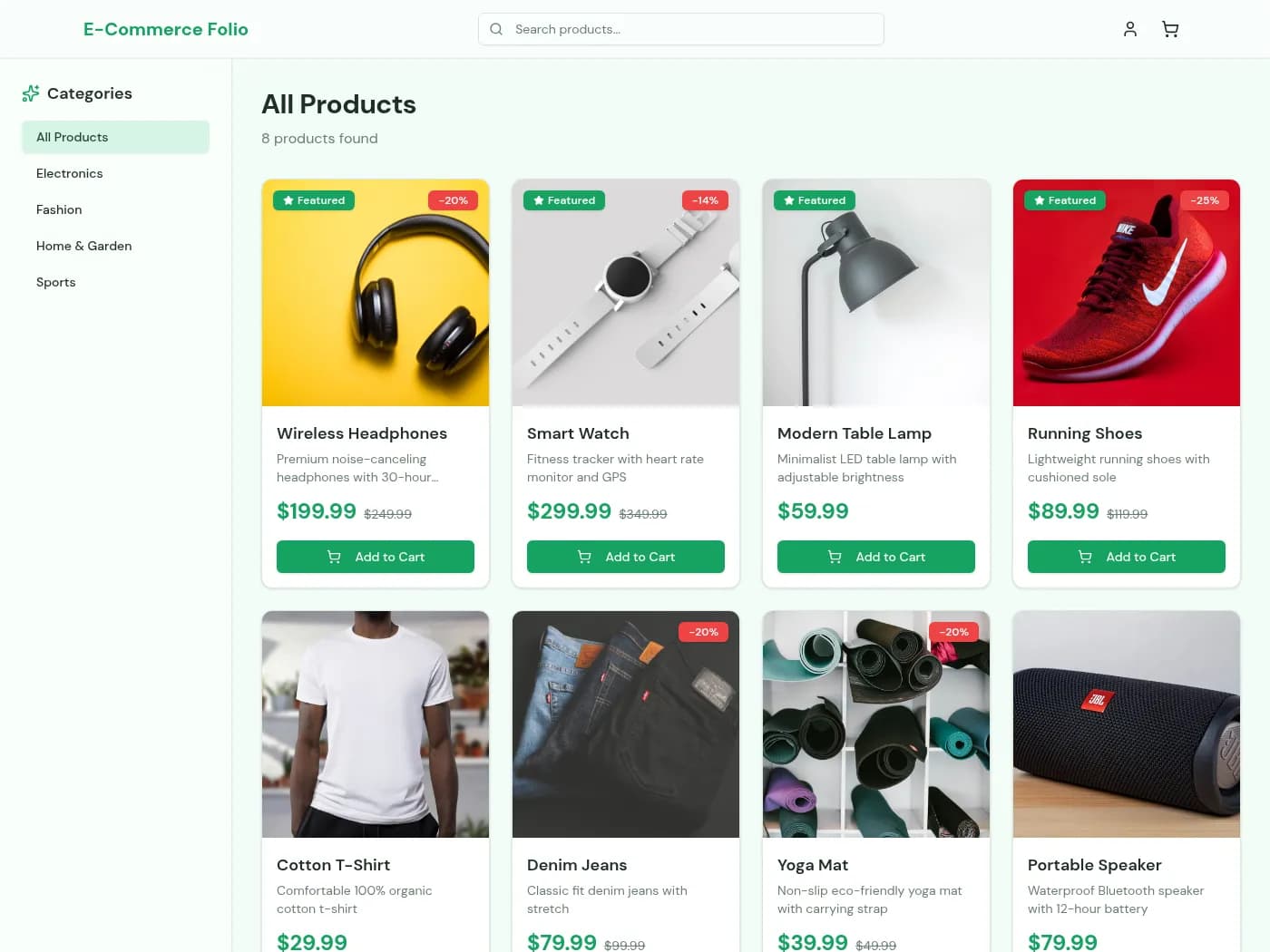E-Commerce Folio Web Application